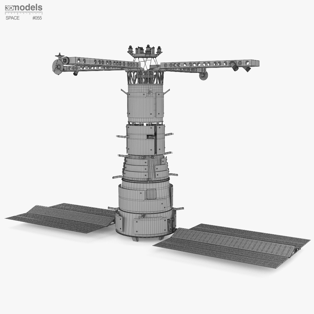 Lotos S1 Satellite 3D model - Download Satellite on 3DModels.org