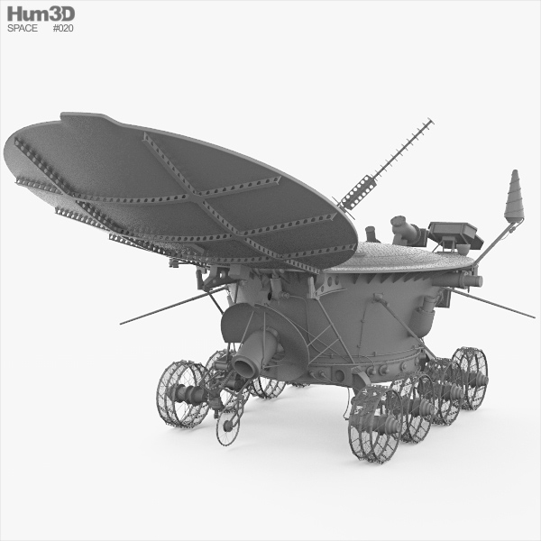 Lunokhod 2 3D model - Download Space Rovers on 3DModels.org