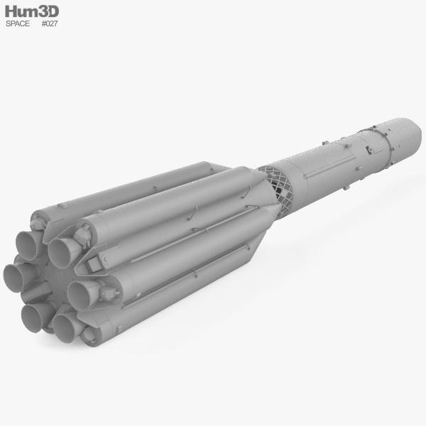 Proton-M 3D model - Download Rockets on 3DModels.org