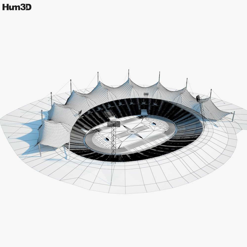 Estadio Olímpico de Múnich Modelo 3D - Descargar Estadio Deportivo ...