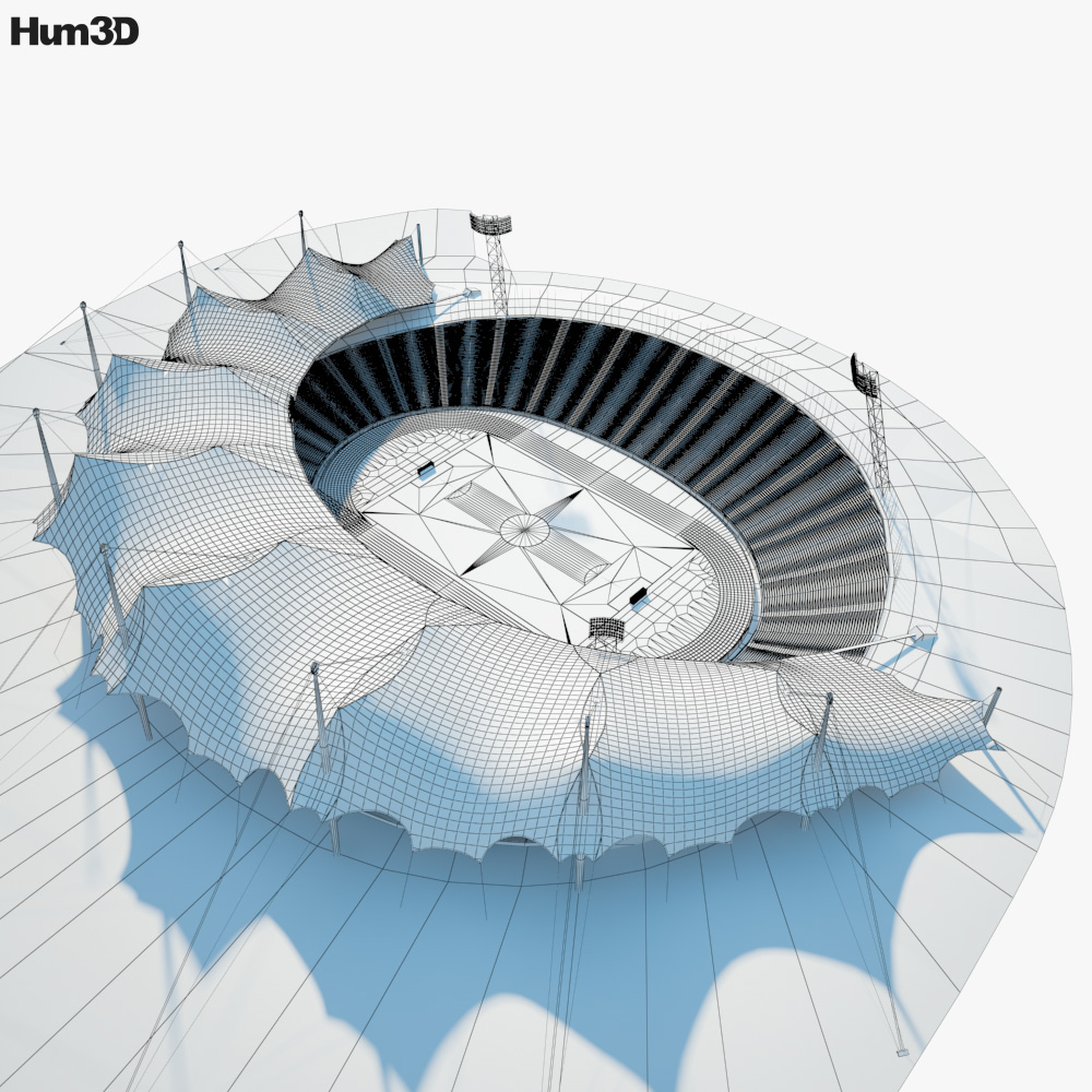 Olympiastadion Munich 3D model - Download Stadium on 3DModels.org
