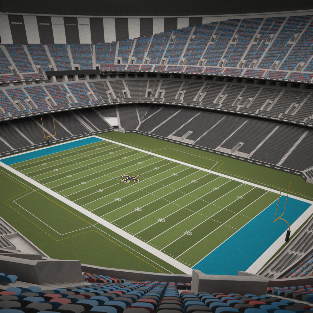 Mercedes-Benz Superdome 3D model - Download Stadium on 3DModels.org