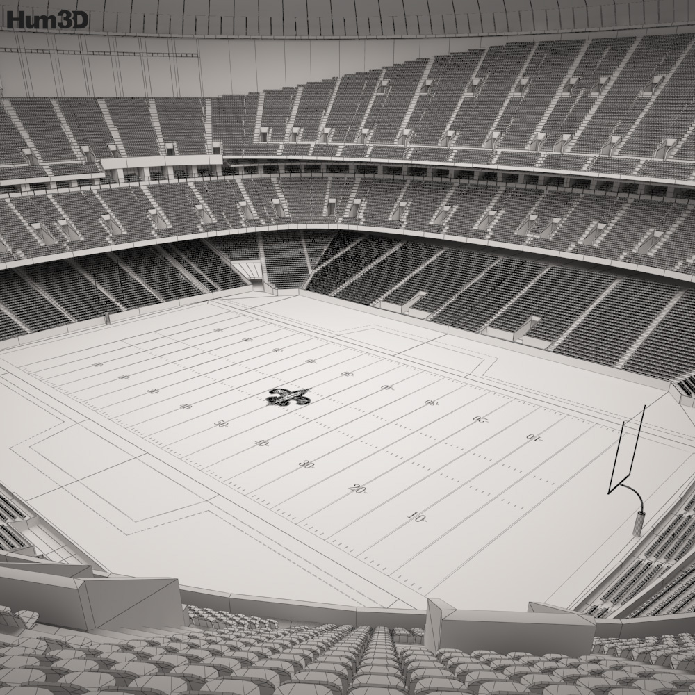 Mercedes-Benz Superdome 3D model - Download Stadium on 3DModels.org