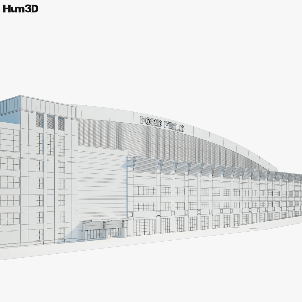 Ford Field 3D model - Download Stadium on 3DModels.org