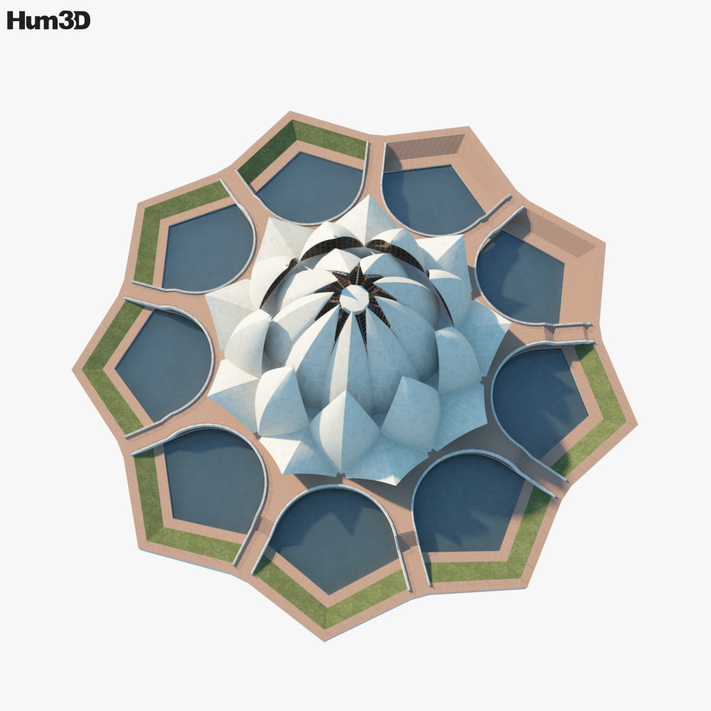 Lotus Temple 3D model - Download Buildings on 3DModels.org