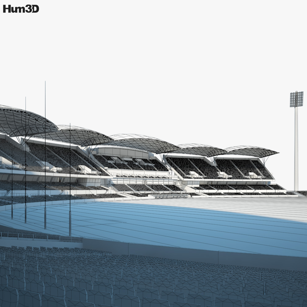 Adelaide Oval 3D model - Download Stadium on 3DModels.org