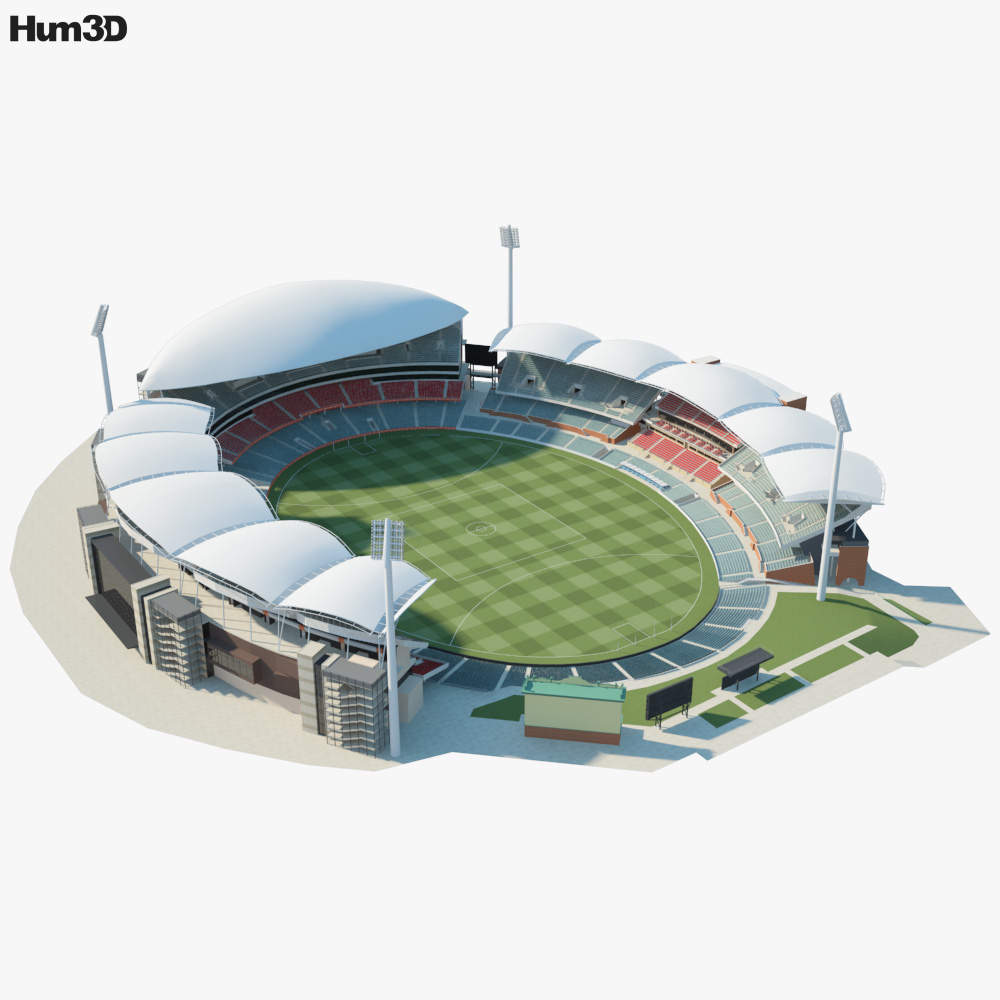 Adelaide Oval 3D model - Download Stadium on 3DModels.org