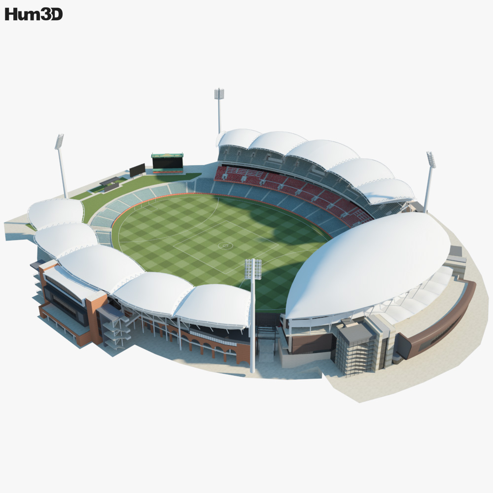 Adelaide Oval 3D model - Download Stadium on 3DModels.org