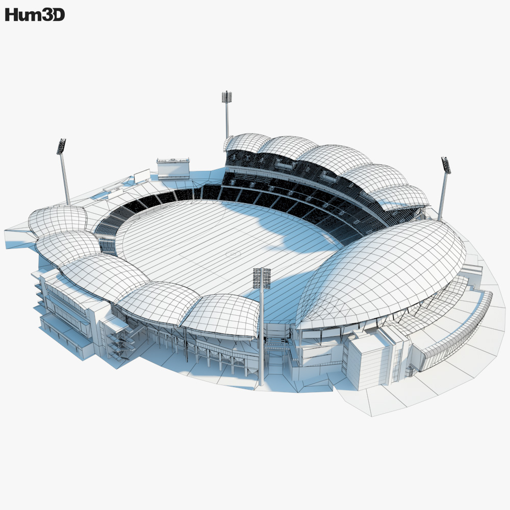 Adelaide Oval 3D model - Download Stadium on 3DModels.org