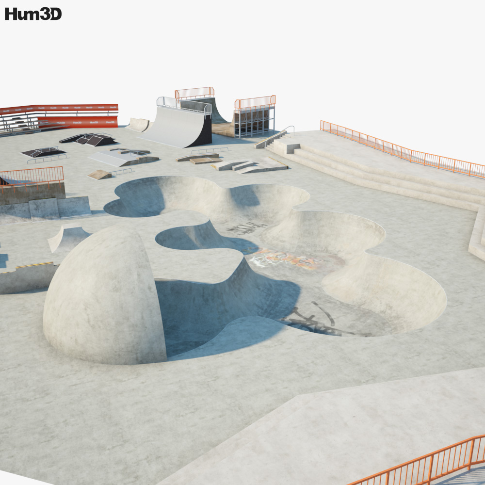 Skatepark 3D model - Download Stadium on 3DModels.org