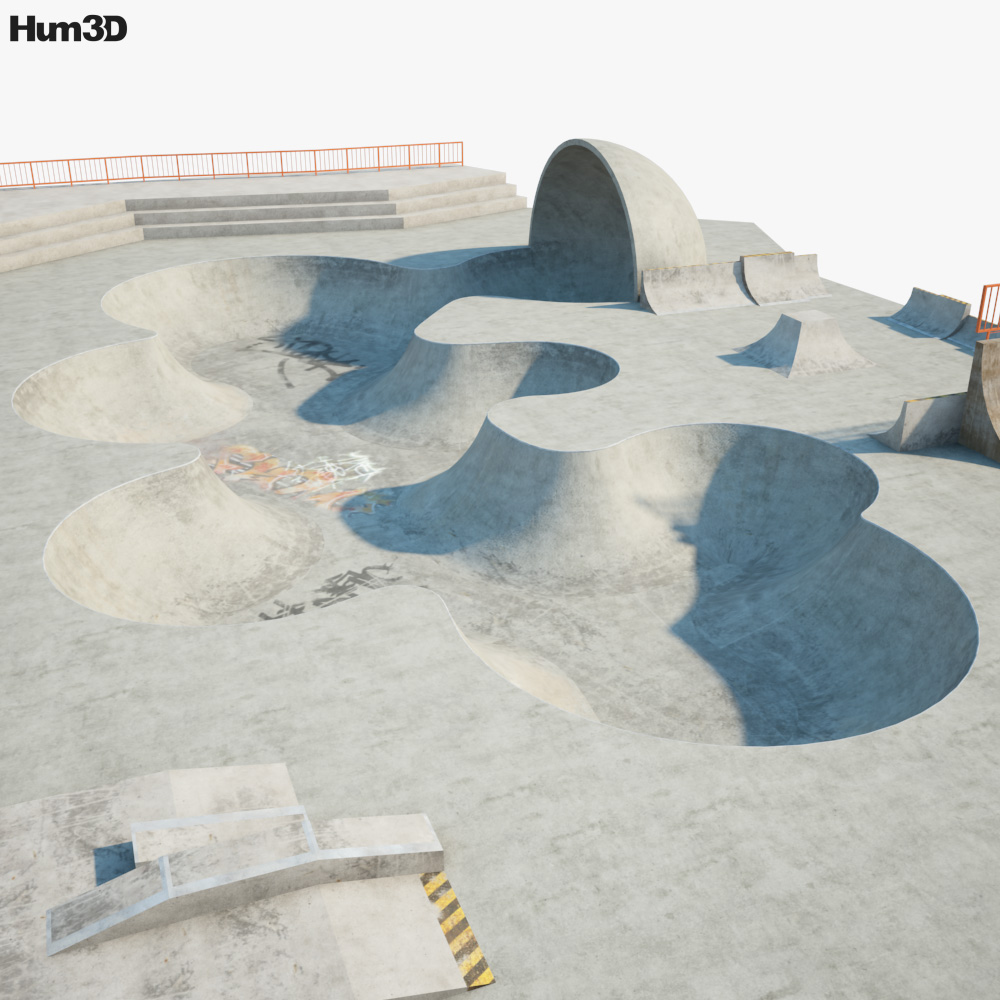 Skatepark 3D model - Download Stadium on 3DModels.org