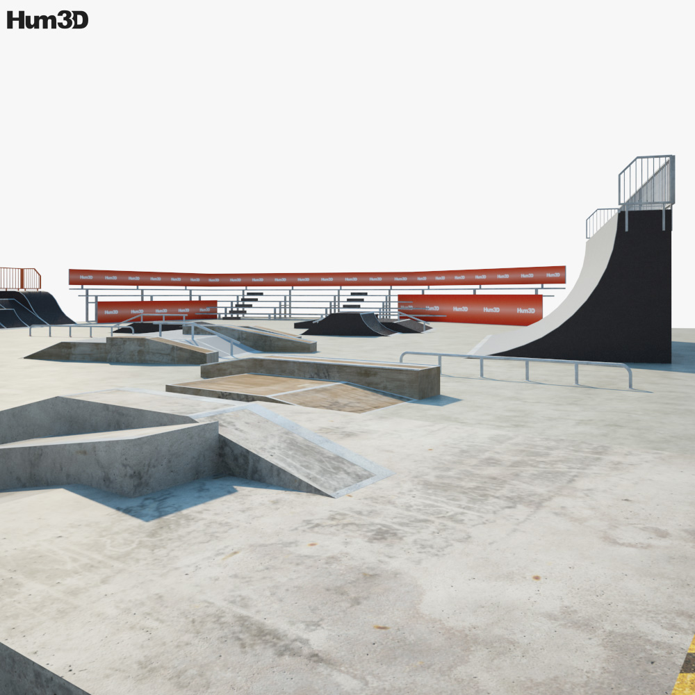 Skatepark 3D model - Download Stadium on 3DModels.org