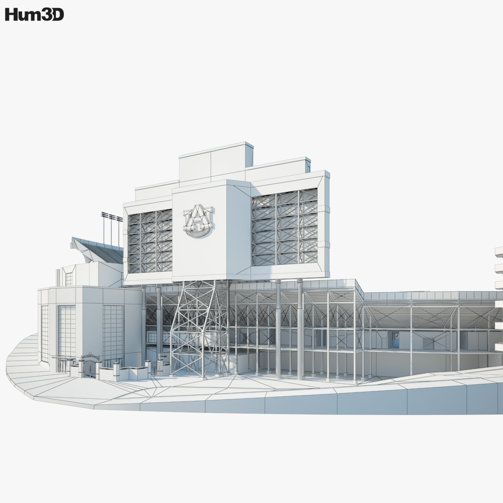 Jordan-Hare Stadium 3D model - Download Stadium on 3DModels.org