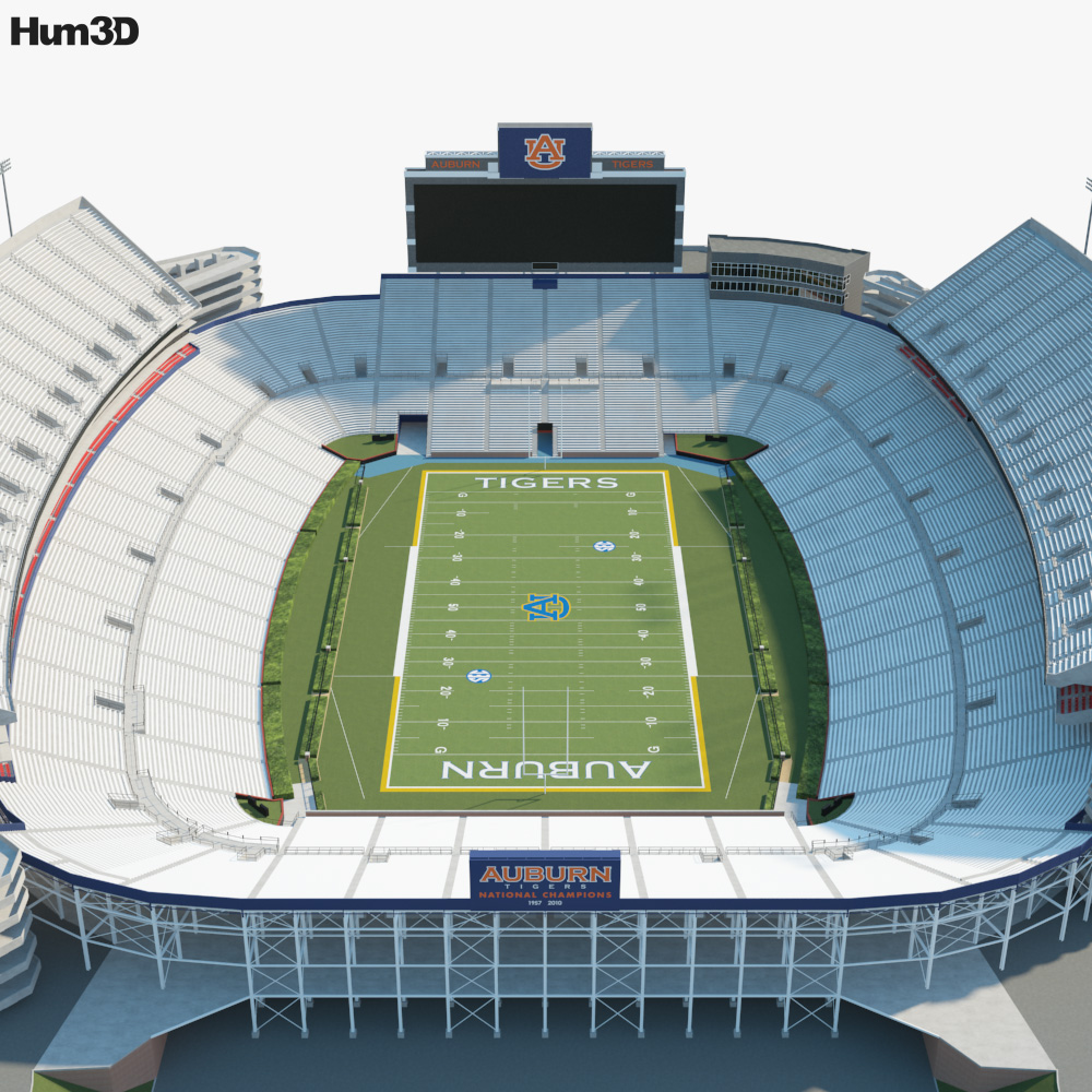 Jordan-Hare Stadium 3D model - Download Stadium on 3DModels.org