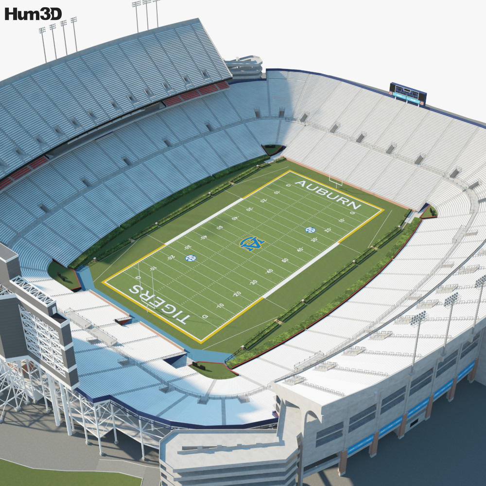 Jordan-Hare Stadium 3D model - Download Stadium on 3DModels.org