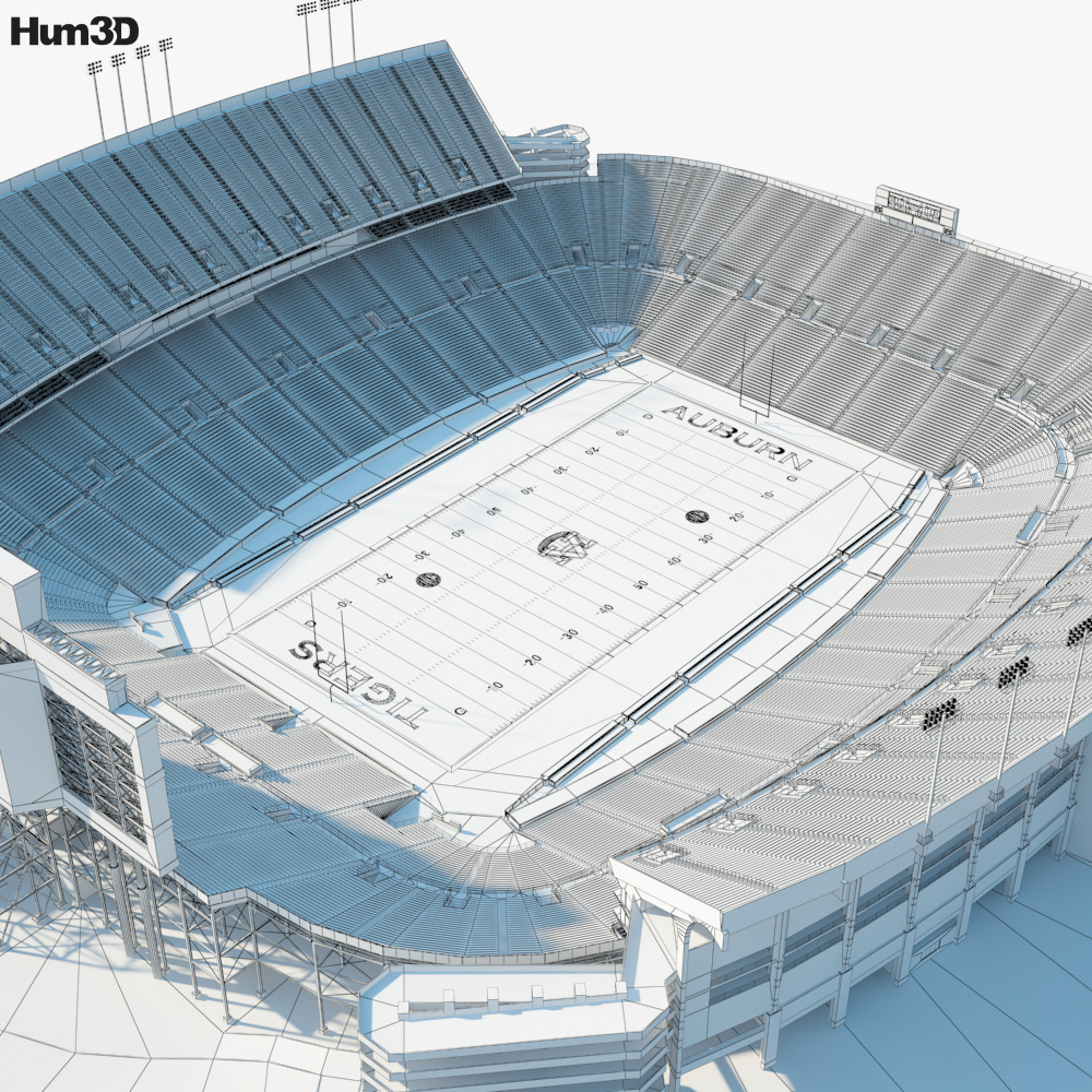 Jordan-Hare Stadium 3D model - Download Stadium on 3DModels.org