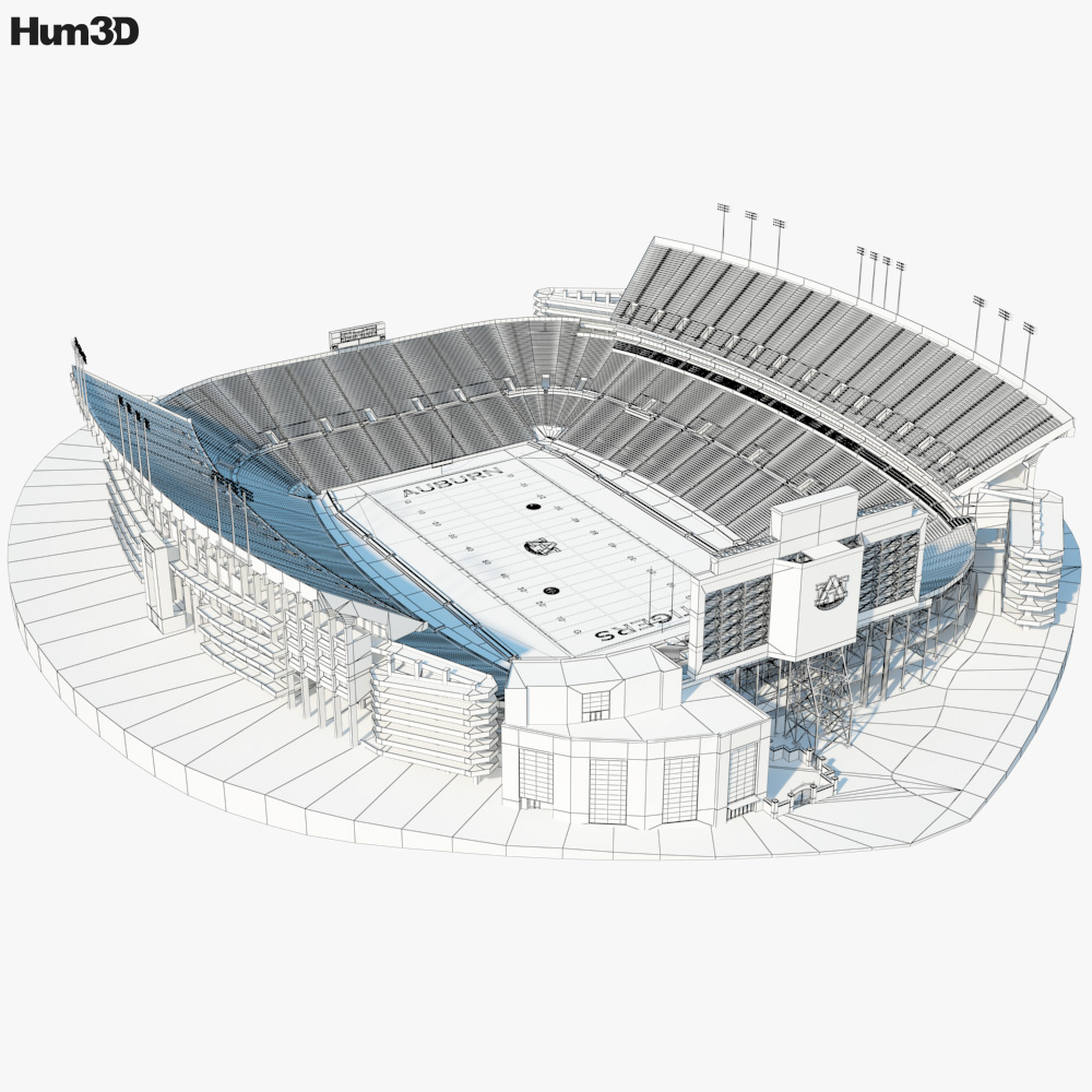 Jordan-Hare Stadium 3D model - Download Stadium on 3DModels.org