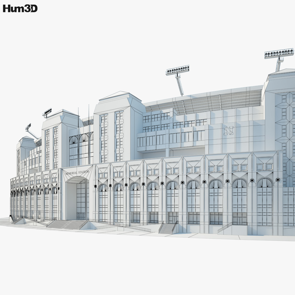 Memorial Stadium Lincoln 3D model - Download Stadium on 3DModels.org