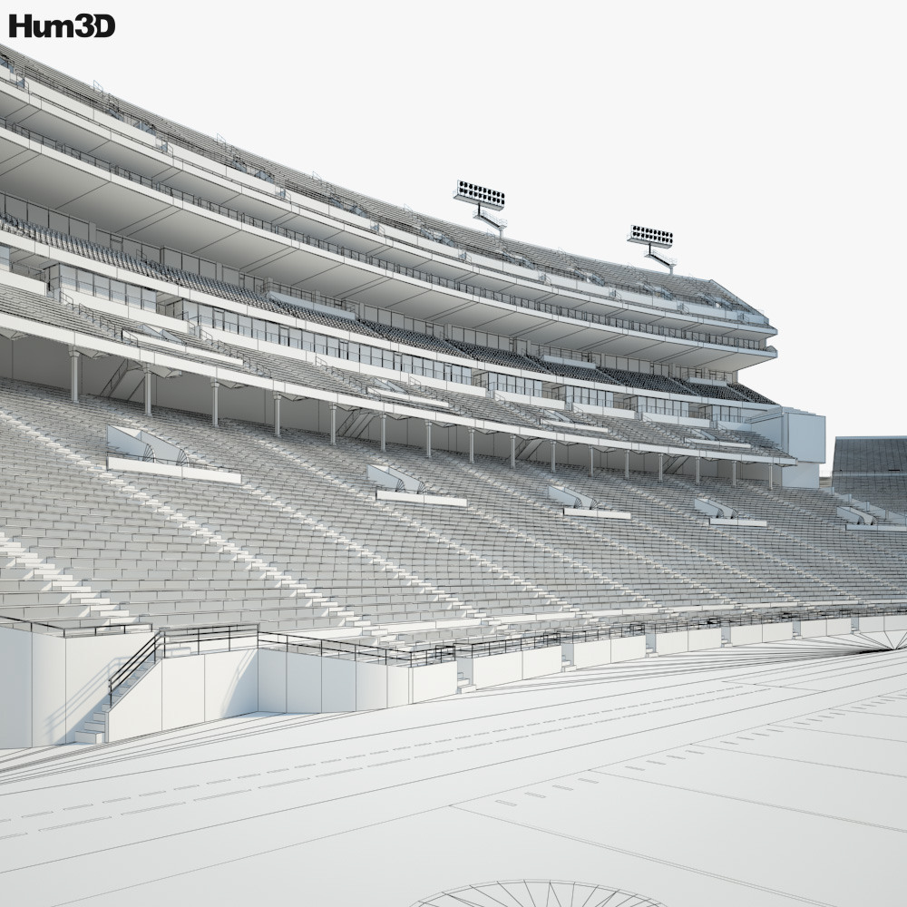 Memorial Stadium Lincoln 3D model - Download Stadium on 3DModels.org