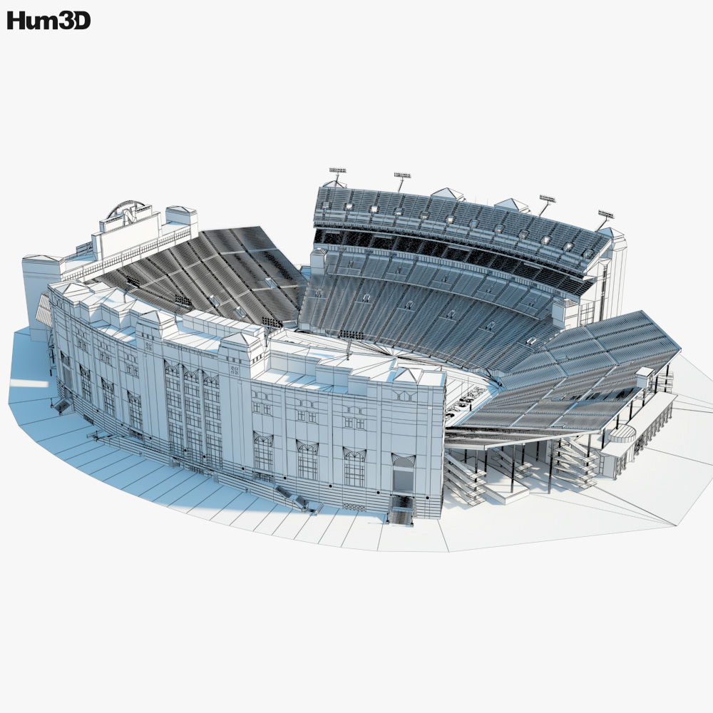 Memorial Stadium Lincoln 3D model - Download Stadium on 3DModels.org