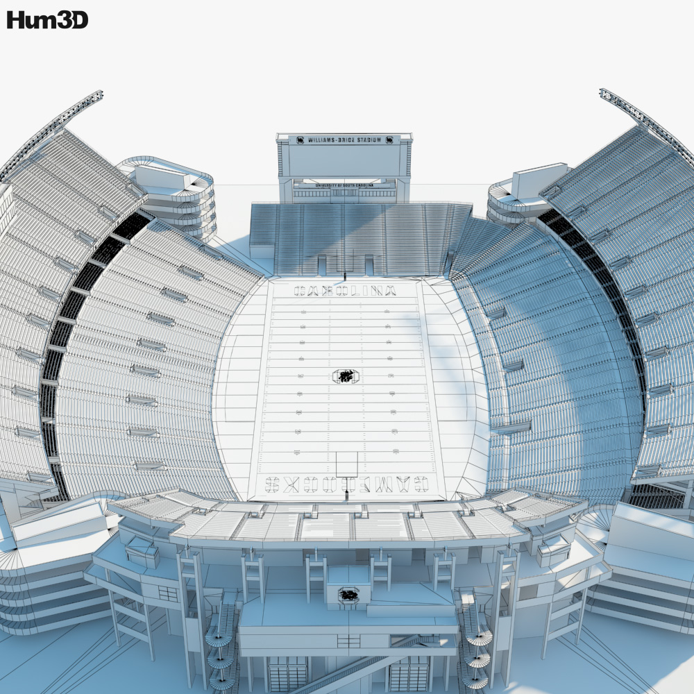 Williams-Brice Stadium 3D model - Download Stadium on 3DModels.org