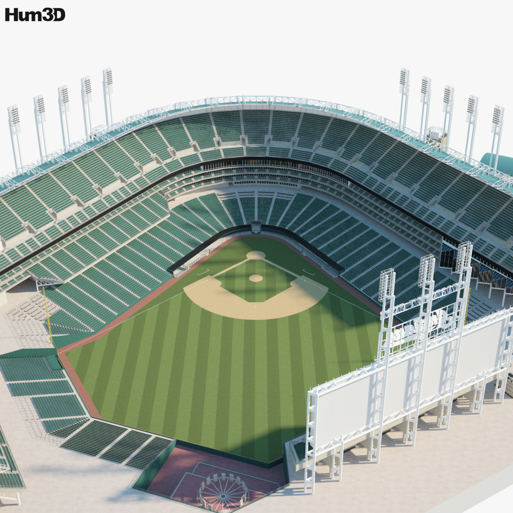 Progressive Field 3D model - Download Stadium on 3DModels.org