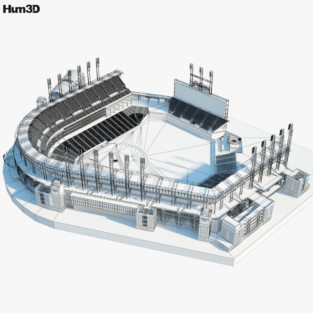 Progressive Field 3D model - Download Stadium on 3DModels.org