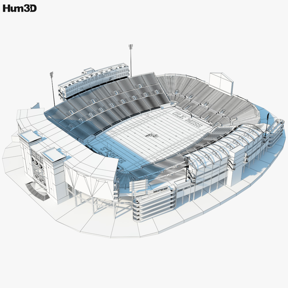 Vaught-Hemingway Stadium 3D model - Download Stadium on 3DModels.org