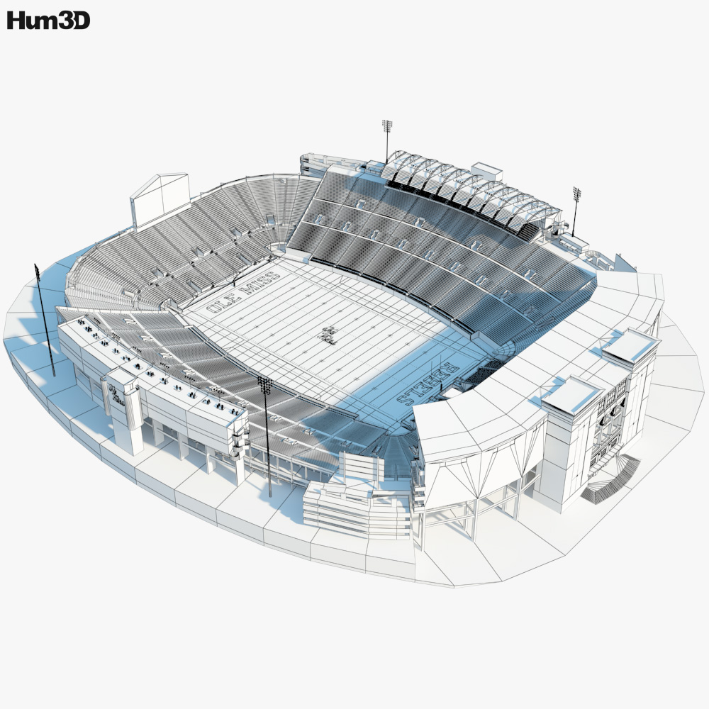 Vaught-Hemingway Stadium 3D model - Download Stadium on 3DModels.org