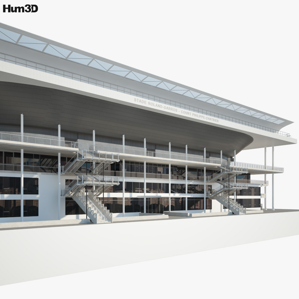 Roland Garros Philippe Chatrier 3D model - Download Stadium on 3DModels.org