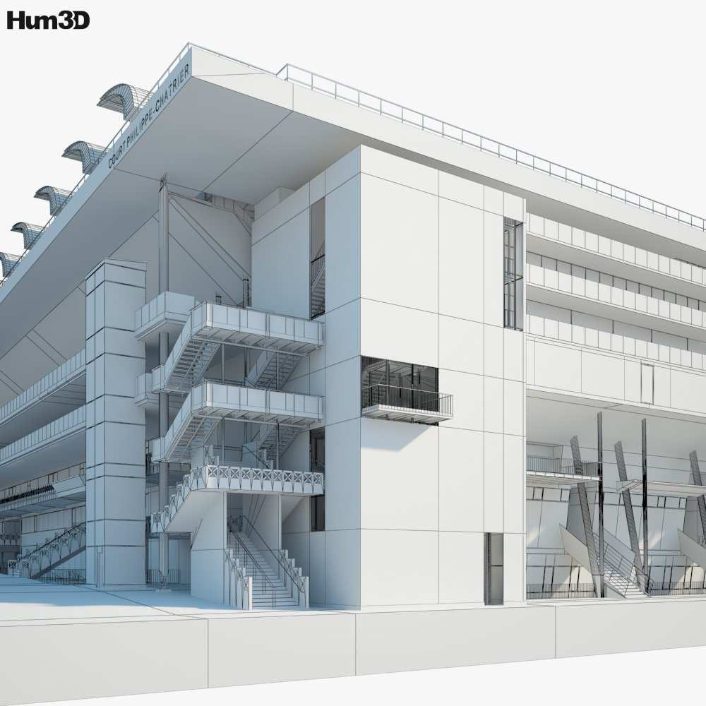 Roland Garros Philippe Chatrier 3D model - Download Stadium on 3DModels.org