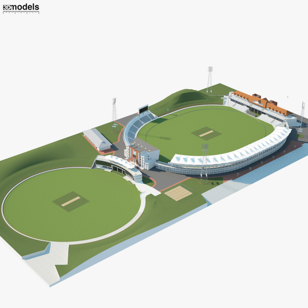 Sylhet International Cricket Stadium 3D model - Download Stadium on ...