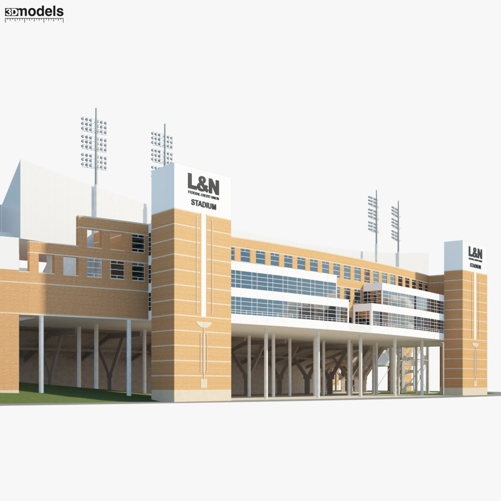 L&N Federal Credit Union Stadium 3D model - Download Stadium on ...