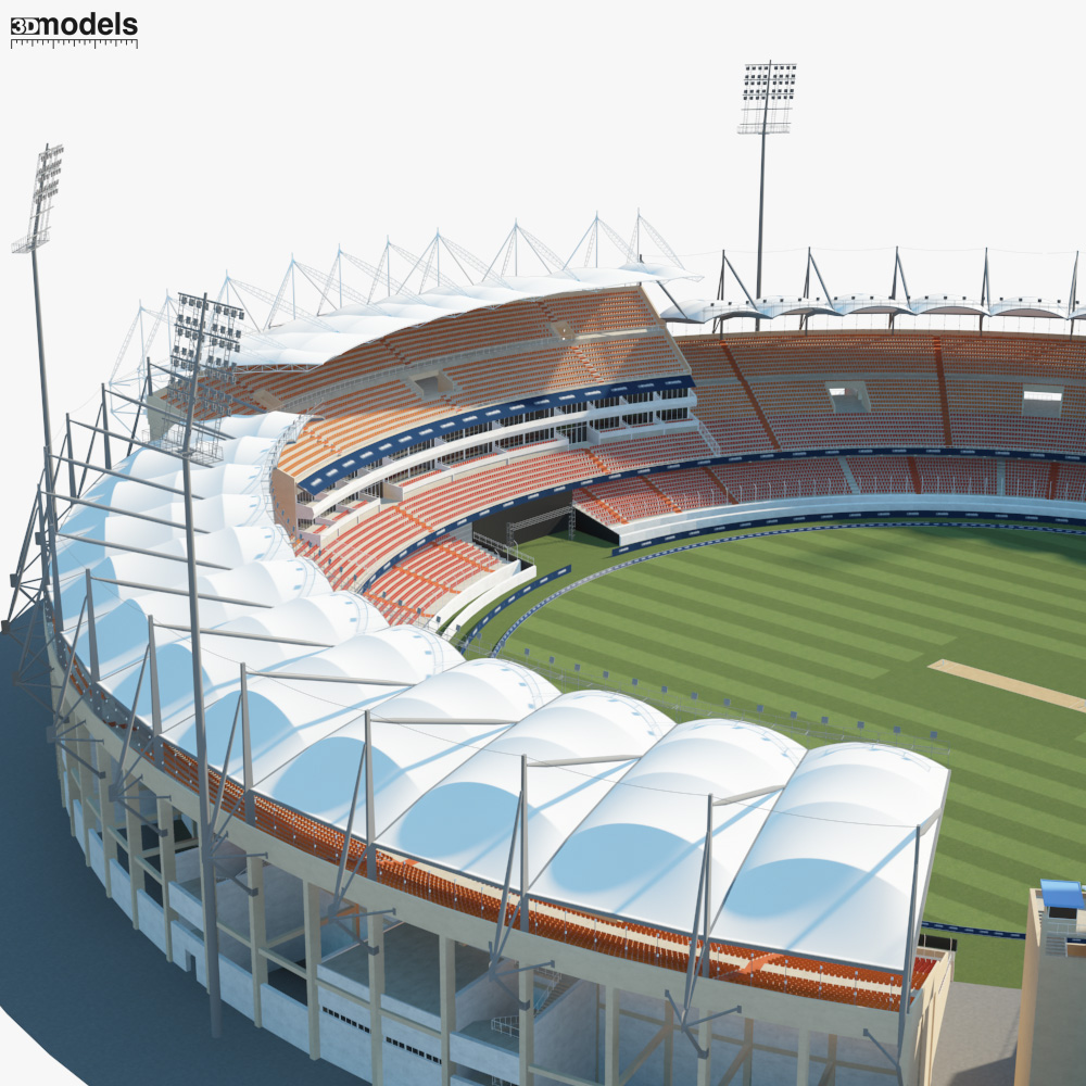 Rajiv Gandhi International Cricket Stadium 3D model - Download Stadium ...