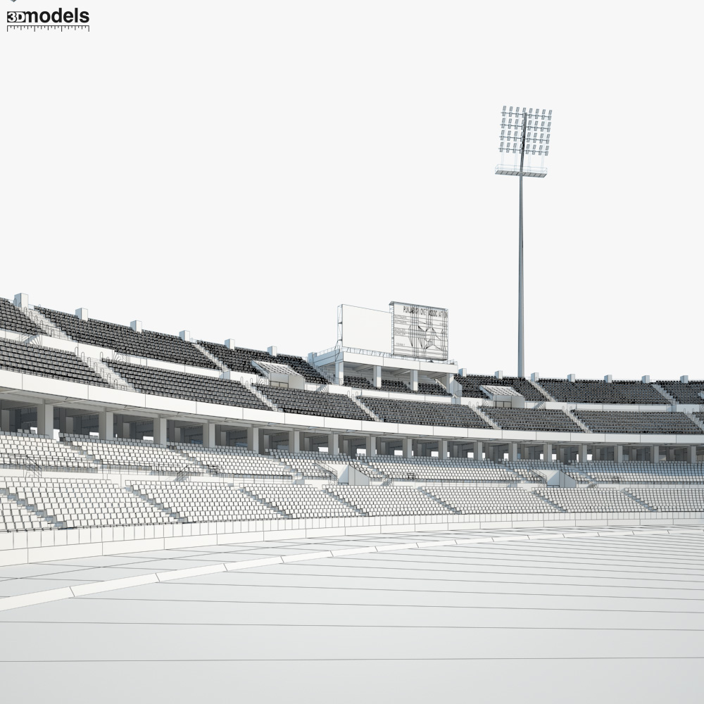 Maharaja Yadavindra Singh Cricket Stadium 3D model - Download Stadium ...