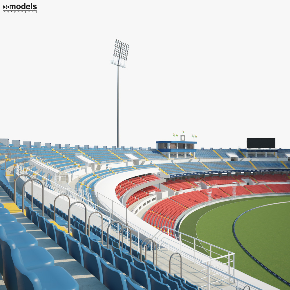 Maharaja Yadavindra Singh Cricket Stadium 3D model - Download Stadium ...
