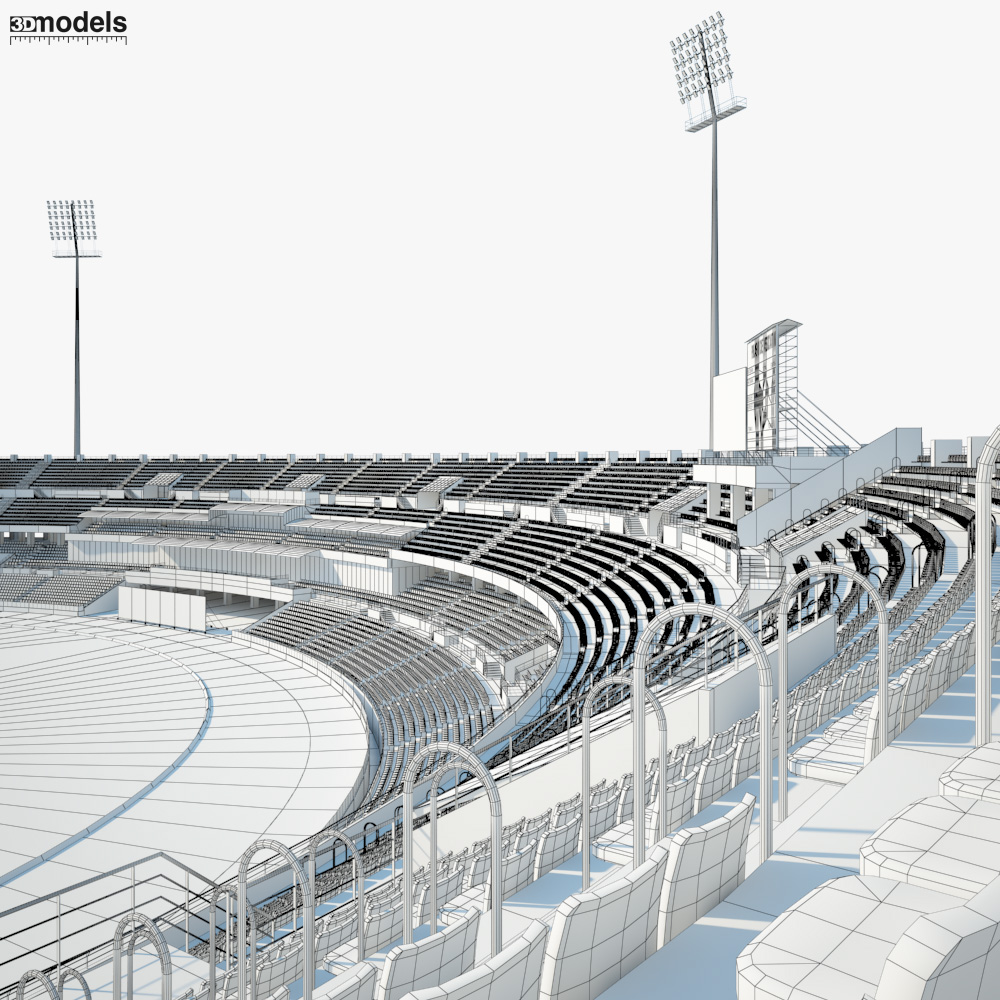 Maharaja Yadavindra Singh Cricket Stadium 3D model - Download Stadium ...