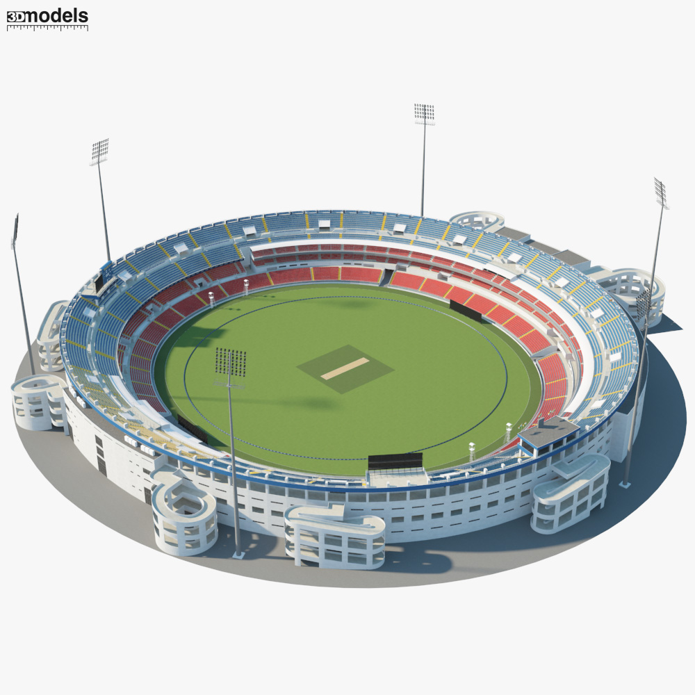 Maharaja Yadavindra Singh Cricket Stadium 3D model - Download Stadium ...