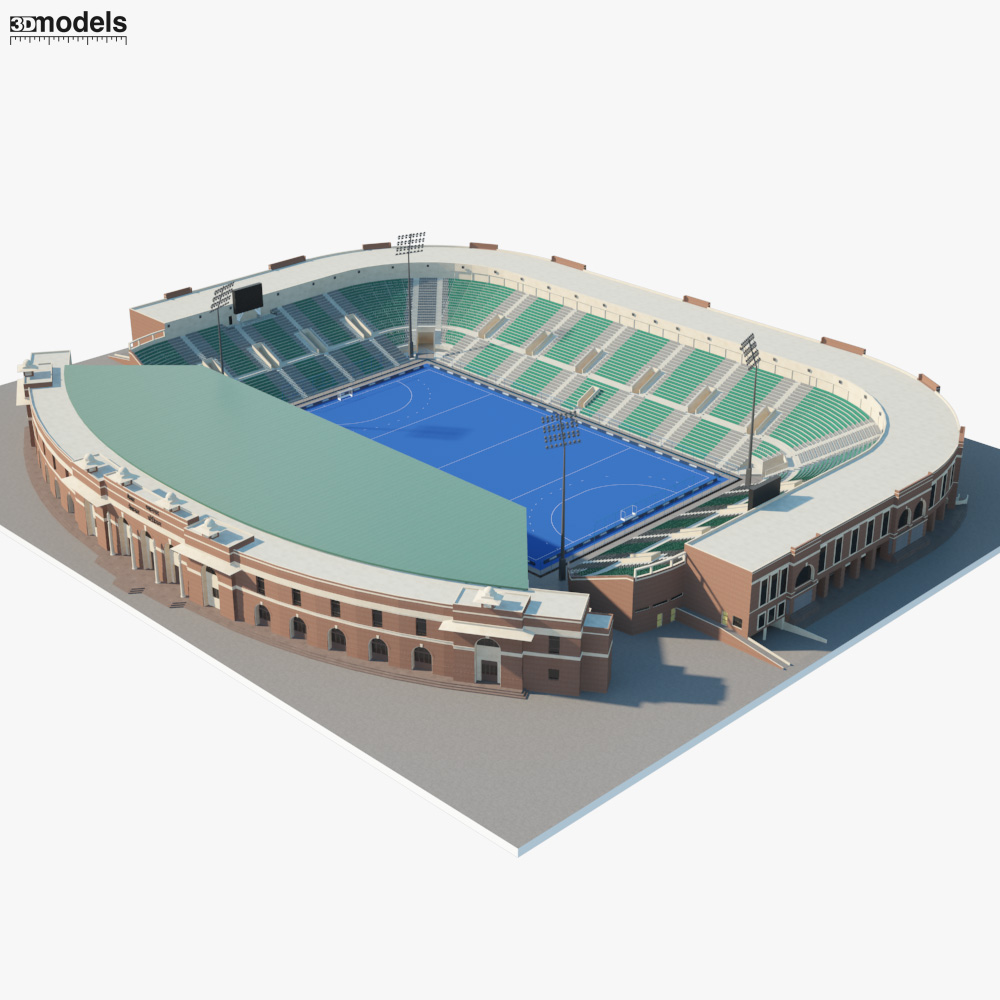 Major Dhyan Chand National Stadium 3D model - Download Stadium on ...