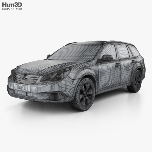 Subaru Outback 2010 3D model - Download Crossover SUV on 3DModels.org