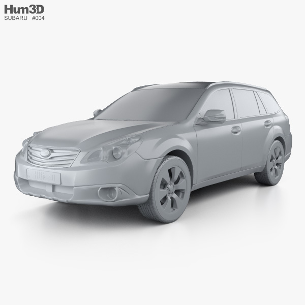 Subaru Outback 2010 3D model - Download Crossover SUV on 3DModels.org