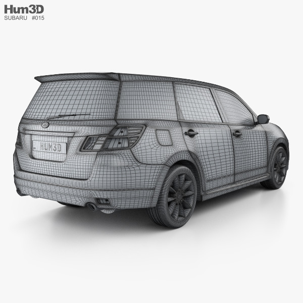 Subaru Exiga 2013 3D model - Download Wagon car on 3DModels.org
