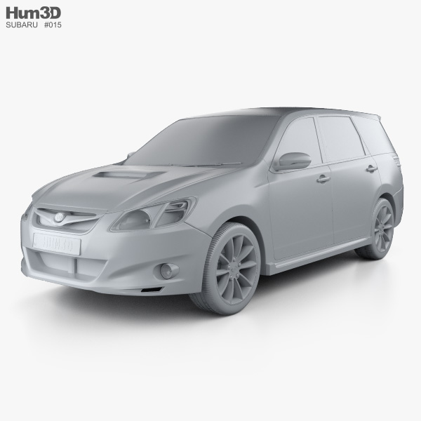 Subaru Exiga 2013 3D model - Download Wagon car on 3DModels.org