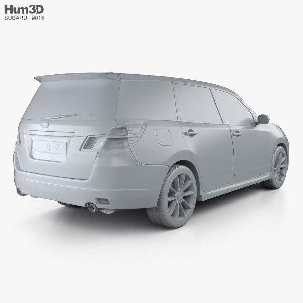 Subaru Exiga 2013 3D model - Download Wagon car on 3DModels.org