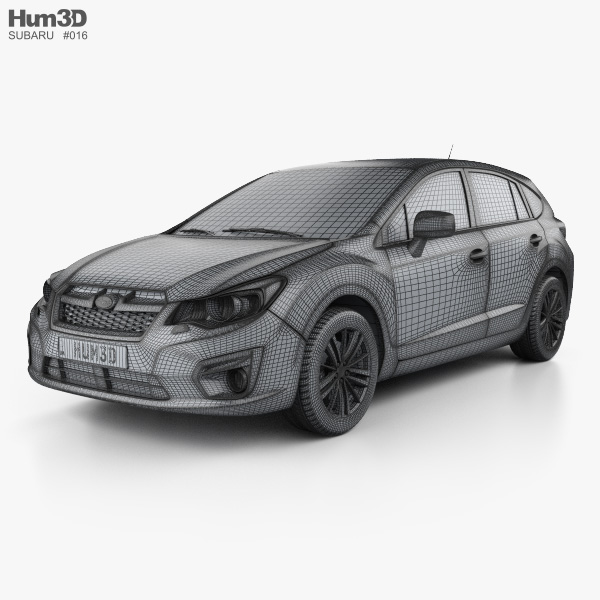 Subaru Impreza hatchback 2015 3D model - Download Hatchback on 3DModels.org