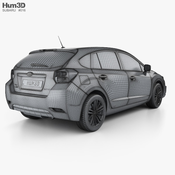 Subaru Impreza hatchback 2015 3D model - Download Hatchback on 3DModels.org