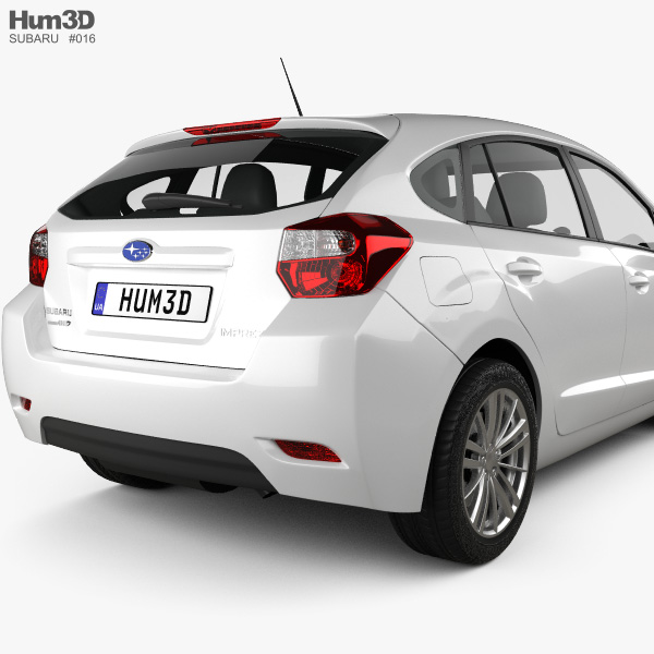Subaru Impreza hatchback 2015 3D model - Download Hatchback on 3DModels.org