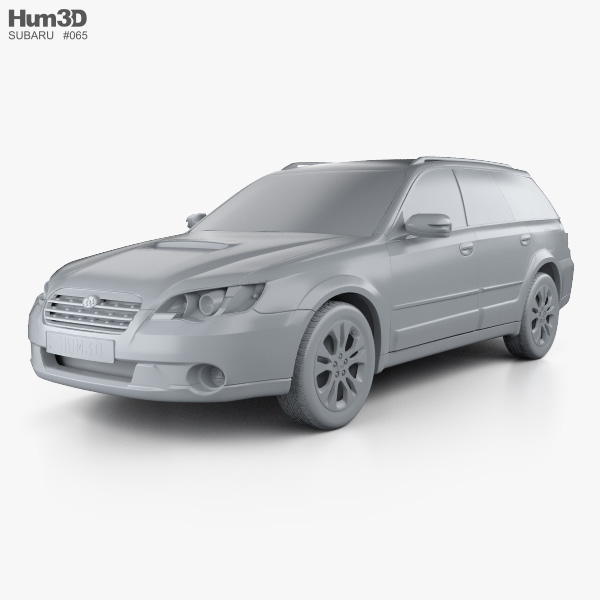 Subaru Outback 2012 3D model - Download Wagon car on 3DModels.org