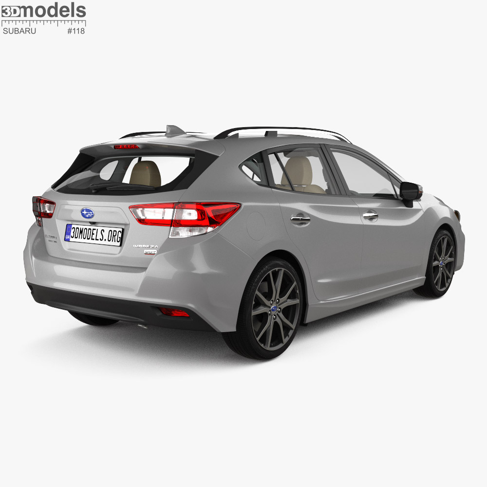 Subaru Impreza 5-door with HQ interior and engine 2019 3D model ...