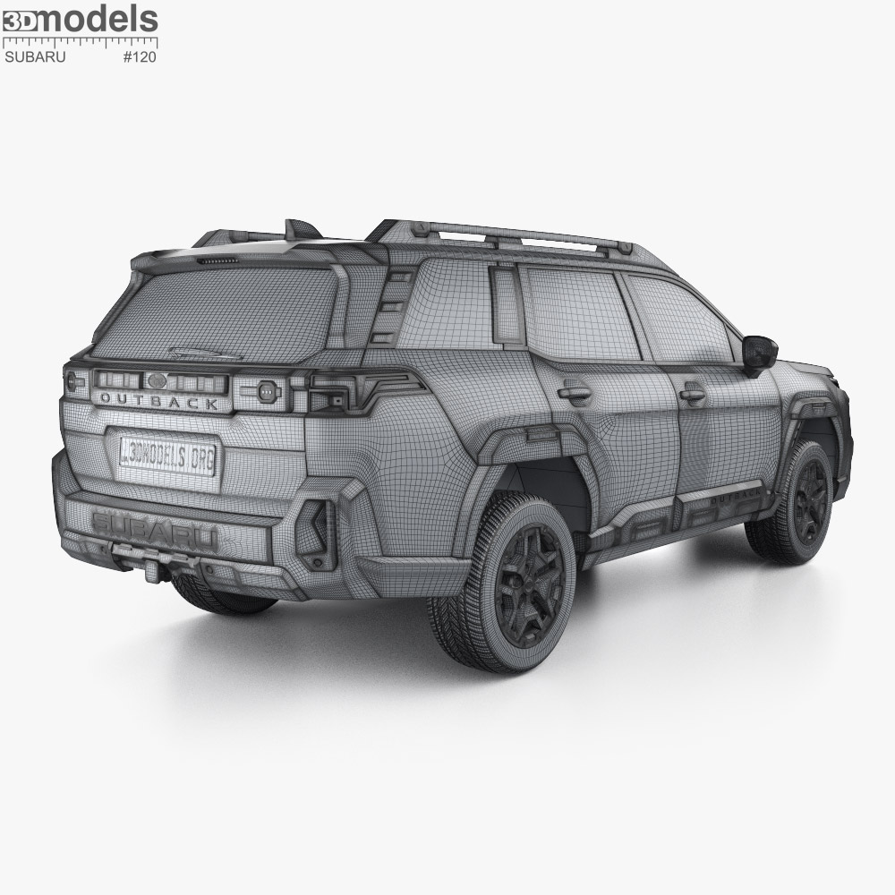 Subaru Outback Wilderness 2025 3D model - Download Crossover SUV on ...